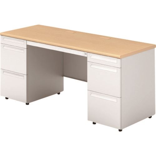 オレンジブック トラスコ中山　TRUSCOPLUS 669669)US 両袖机 US−NS166A−33 WM/W4 〔品番:USNS166A33WMW4〕[ 注番:2113647]特長仕様●タイプ：両袖タイプ仕様2●US　両袖机　US-N...