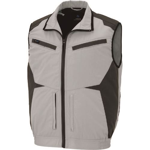 オレンジブック トラスコ中山　TRUSCOアイトス 空調服用ベスト(空調服TM) シルバーグレー SS 〔品番:AZ30587003SS〕[ 注番:2137420]特長●フルハーネス外付け専用空調服です。●フルハーネス着用時、目視で確認でき...