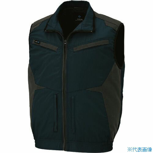 オレンジブック トラスコ中山　TRUSCOアイトス 空調服用ベスト(空調服TM) ディープネイビー M 〔品番:AZ30587018M〕[ 注番:2138991]特長●フルハーネス外付け専用空調服です。●フルハーネス着用時、目視で確認でき、...