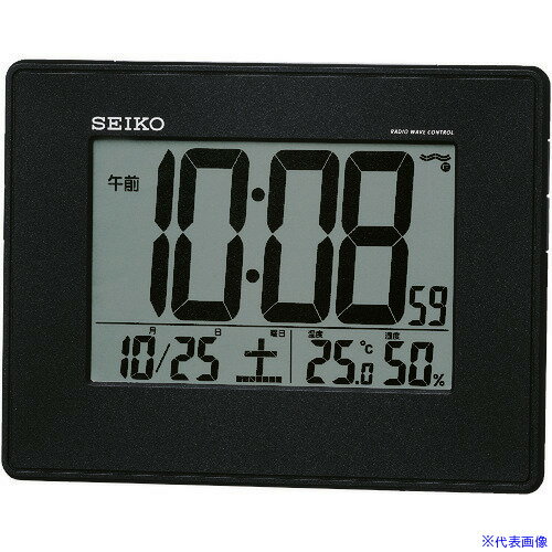 オレンジブック トラスコ中山　TRUSCOSEIKO 温湿度計付き掛置き兼用電波時計 黒 165×26×127mm 〔品番:SQ770K〕[ 注番:2148085]特長仕様●色：黒●高さ(mm)：127●幅(mm)：165●奥行(mm)：2...