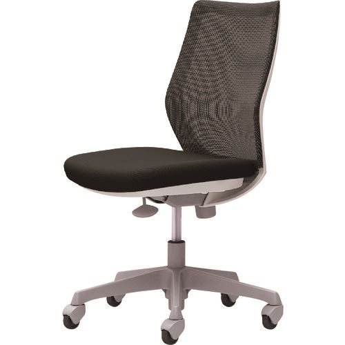 オレンジブック トラスコ中山　TRUSCOOKAMURA CG-M 肘無 背メッシュ ハンガー無 ホワイトボディ ゴムキャスター ブラック 〔品番:CG11XRFZK1〕[ 注番:2168530]特長●スマートなデザインと身体のことを考え抜...