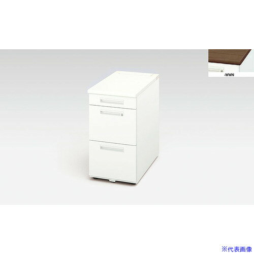 オレンジブック トラスコ中山　TRUSCONAIKI 脇デスク(ロングストローク) XEHH型/天板:ダークウォールナット 本体:クリアーホワイト/W400×D700×H720 〔品番:XEHH047HWWN〕[ 注番:2176519]特長...