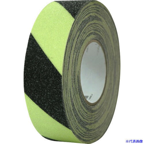 オレンジブック トラスコ中山　TRUSCOセーフラン 蓄光滑り止めテープ 幅50mm×18m 蓄光トラ 〔品番:14501〕[ 注番:2236358]特長●表面に鉱物粒子を吹き付け加工した強力滑り止めテープです。●階段、通路などの滑りやすい...