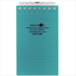 オレンジブック トラスコ中山　TRUSCOLIHIT ツイストノート(メモサイズ) 青緑 〔品番:N166128〕[ 注番:2275905]特長●キラキラ光る水玉をイメージしたAQUA　DROPsシリーズです。●リーフをやぶることなく簡単に...