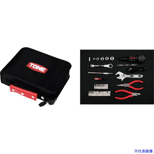 オレンジブック トラスコ中山　TRUSCOTONE 整備用工具セット ツールセット ブラック 間口250×奥行200×高さ70mm 40点セット 〔品番:TSX2170〕[ 注番:2304574]特長●軽量・コンパクトで持ち運びに便利なツー...