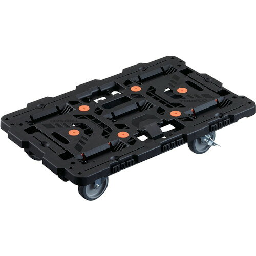 オレンジブック トラスコ中山　TRUSCOTRUSCO 連結式樹脂製平台車 ビートル 700X450 自在5輪 内2輪ストッパー付 〔品番:BT700J5S2E100〕[ 注番:2360485]特長●メッシュ構造の採用で、軽量で移動が簡単で...