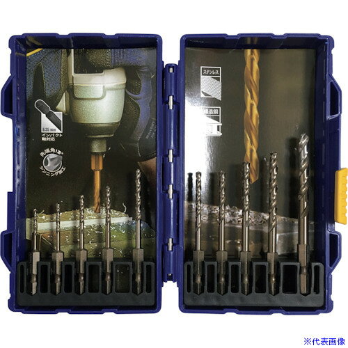 オレンジブック トラスコ中山　TRUSCOIRWIN ステンレス用六角軸ドリルビット10本セット 2.0mm−6.0mm 〔品番:IR91000KIT〕[ 注番:2382467]特長●130°X型シンニング加工を採用した事で先端が滑りにくく...