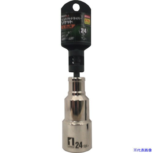 オレンジブック トラスコ中山　TRUSCOMUSTTOOL インパクトドライバーソケット 24mm 12角 ID24-12K 〔品番:19754〕[ 注番:2430560]特長●36V・40Vのインパクトドライバー対応です。●ソケット単体で...