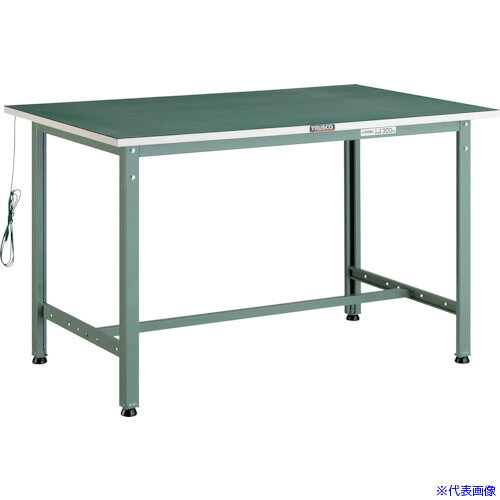 オレンジブック トラスコ中山　TRUSCOTRUSCO 軽荷重作業台(300kg)AE型 900X600XH742 帯電防止マット張り グリーン色 〔品番:AE0960D〕[ 注番:2434920]特長●静電気を抑える帯電防止ゴムマット張り...