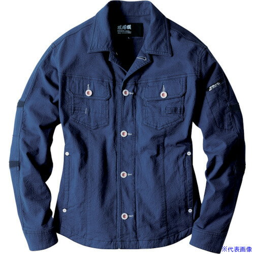 オレンジブック トラスコ中山　TRUSCOXEBEC 長袖ブルゾン2254−16−4L ネイビーブルー 〔品番:2254164L〕[ 注番:2452016]特長●ストレッチサッカー素材と蛇腹プリーツとの相乗効果でさらに動きやすくなりました。...