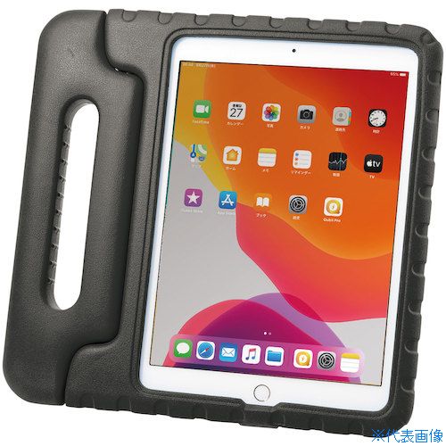 オレンジブック トラスコ中山　TRUSCOSANWA iPad 10.2インチ 衝撃吸収ケース ブラック 〔品番:PDAIPAD1605BK〕[ 注番:2463681]特長●小さなお子様が使用しても安心な衝撃に強いiPadケースです。●持ち...