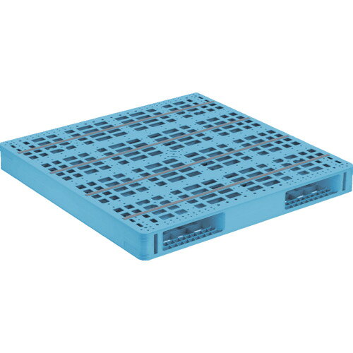 オレンジブック トラスコ中山　TRUSCOサンコー 樹脂パレット(両面二方差し) プラスチックパレット 816950 R2−1313−2 ライトブルー 間口1300×奥行1300×高さ140mm 〔品番:81695001BL510〕[ 注番...