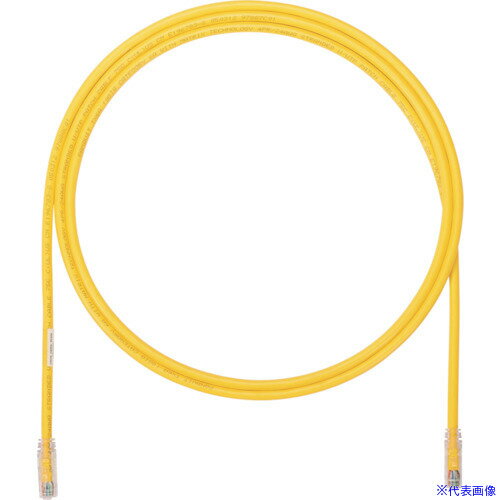 オレンジブック トラスコ中山　TRUSCOPANDUIT カテゴリ6A UTPパッチコード 24AWG単線 ケーブル径:Φ6.4mm 1.5m 黄 UTP6AX1.5MYL 〔品番:UTP6AX1.5MYL〕[ 注番:2494103]特長●...