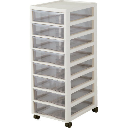 オレンジブック トラスコ中山　TRUSCOJEJアステージ アプロスB4深8段 アイボリー 〔品番:APLOSB4FUKA8〕[ 注番:2500251]特長●B4用紙や文具小物の整理にぴったりです。●一目で中身がわかるクリア引出しです。●中...