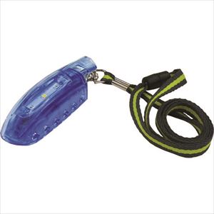 オレンジブック トラスコ中山　TRUSCOKONTEC ホイッスルLEDフラッシュライト ブルー 〔品番:KE81〕[ 注番:2532919]特長●裏側を向いてもフラッシュ光が見えやすいスケルトンカラーです。用途●ウォーキング、キャンプ、通...