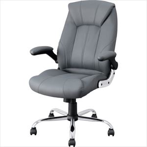 オレンジブック トラスコ中山　TRUSCOIRIS 517787 レザーチェア OFC−LE−H グレー 〔品番:OFCLEH〕[ 注番:2534601]特長●ボリュームのあるクッションで長時間座っても疲れにくいレザーチェアです。●ゆったり...