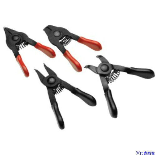 オレンジブック トラスコ中山　TRUSCOアストロプロダクツ ミニスナップリングプライヤーセット(4本組) 〔品番:2002000008220〕[ 注番:2541043]特長●プライヤーなどでは代用が効かない、スナップリングの脱着ができるミ...