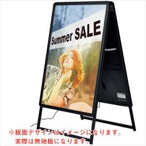 オレンジブック トラスコ中山　TRUSCOグリーンクロス LEDグリップA B1 両面 ブラック(39413BLK) 〔品番:6300008995〕[ 注番:2544980]特長●四辺開閉式のポスター差込式A型LED電飾スタンド看板になりま...