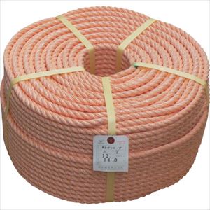オレンジブック トラスコ中山　TRUSCO高木 クレポリロープ 12mmX200m 〔品番:365042〕[ 注番:2545426]特長●耐摩耗性に優れ、扱いやすいロープです。用途●各種作業用として。仕様●色：黄●線径(mm)：12●長さ(...