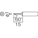 オレンジブック トラスコ中山　TRUSCO白光 こて先 1C型 面のみ 〔品番:900MT1CF〕[ 注番:2554844]特長●900シリーズの交換コテ先です。仕様●適合機種：C1143、C1144、900M、900M-ESD、933-1...