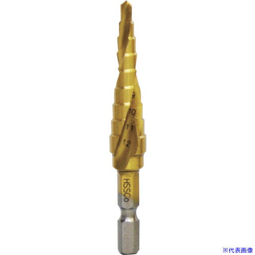 オレンジブック トラスコ中山　TRUSCOリンク 六角軸スパイラルコバルト 〔品番:LST412CO〕[ 注番:2580247]特長●1本のドリルで多サイズの穴あけが可能です。用途●ステンレス、薄鉄板、アルミ、木材、プラスチックの穴あけ、穴...