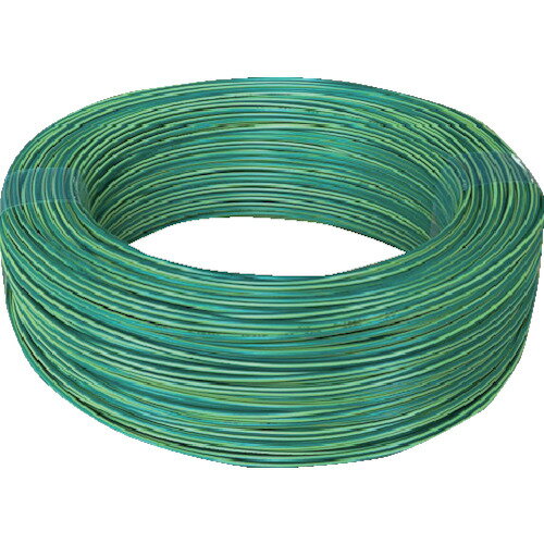 オレンジブック トラスコ中山　TRUSCOKHD KIV8.0 緑/黄 100m 〔品番:KIV8.0SQGY100M〕[ 注番:2580659]特長●可とう性、加工性に優れています。用途●電気機器の配線や口出線に。仕様●芯数：1●サイズ(...