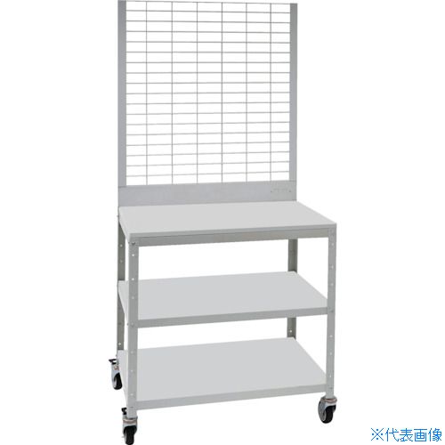オレンジブック トラスコ中山　TRUSCOTRUSCO スーパーラックデスク型メッシュパネル式 ウレタン車輪付 〔品番:BDD993L1TNUW〕[ 注番:2697220]特長●木製天板付なので組立・梱包などの軽作業が可能で、スーパーラック...