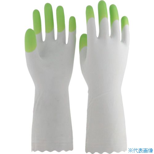 オレンジブック トラスコ中山　TRUSCOエステー ファミリー ビニールうす手 指先抗ウイルス加工 M グリーン 〔品番:ST72240〕[ 注番:2741207]特長●指先を強化しているので、やぶれにくく丈夫です。●うす手タイプなので細や...