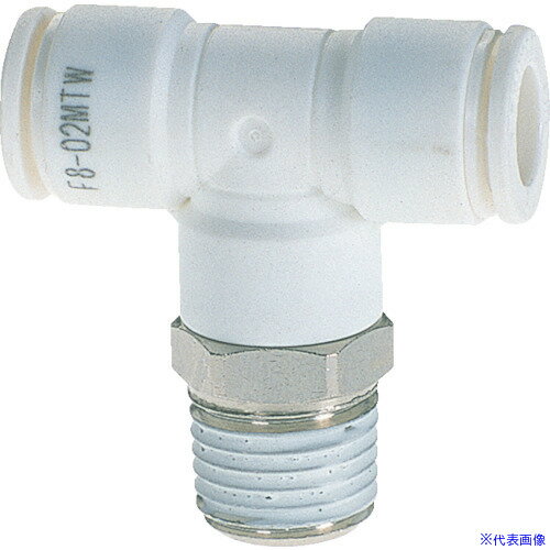 オレンジブック トラスコ中山　TRUSCOチヨダ ファイブメイルブランチティ W(白)8mm・R1/4 〔品番:F802MTW〕[ 注番:2755475]特長●PBT樹脂を採用し、スパッタ等の延焼事故を防止。●空気圧汎用型継手では初の軽量化...