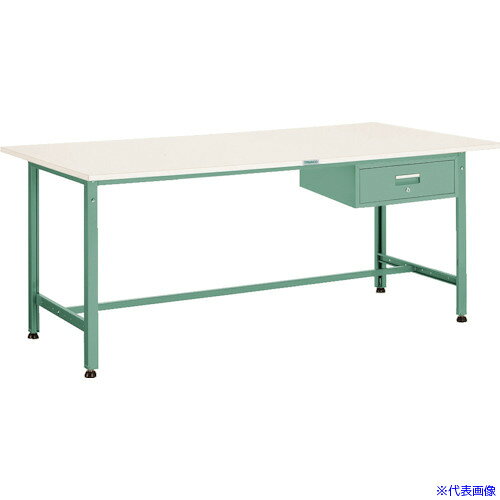 オレンジブック トラスコ中山　TRUSCOTRUSCO 軽荷重作業台(300kg)AE型 900X600XH740 1段引出付 グリーン色 〔品番:AE0960F1〕[ 注番:2784271]特長●深めの引出しが付いており、ゆとりのある収納...