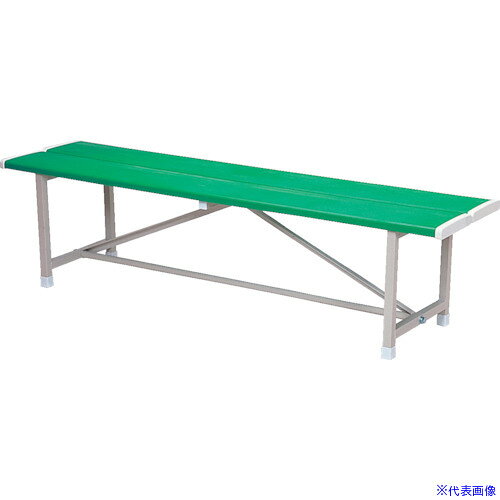 オレンジブック トラスコ中山　TRUSCOノーリツ ベンチ(背なし) 緑 〔品番:RBN1800〕[ 注番:2846004]特長●再生樹脂を使用した環境配慮型カラーベンチです。仕様●幅(mm)：1805●奥行(mm)：370●色：グリーン●...
