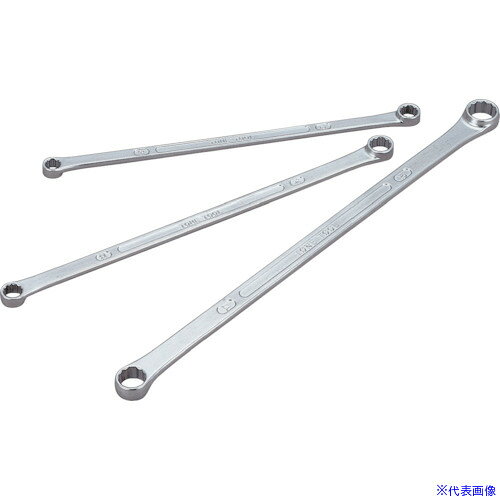 オレンジブック トラスコ中山　TRUSCOTONE 両口超ロングめがねレンチ(ストレート) 対辺寸法16×18mm メッキ処理 〔品番:M051618〕[ 注番:2877708]特長●全長が長いので小さな力で締め付け・緩め作業ができます。●...