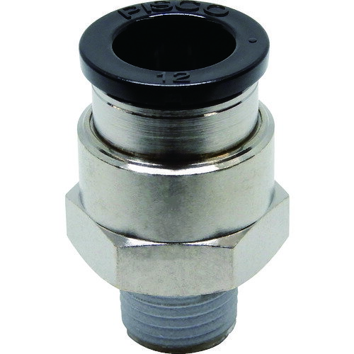 オレンジブック トラスコ中山　TRUSCOPISCO チューブフィッティング ストレート 適合外径12mm 接続口径R1/4 〔品番:PC1202〕[ 注番:2909669]特長●機種により取付け後、チューブの取出角度が変えられます。●条件...