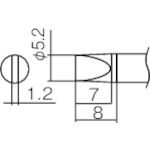 オレンジブック トラスコ中山　TRUSCO白光 こて先 5.2D型 〔品番:T12D52〕[ 注番:2946033]特長仕様●適合機種：FM-2027・FM-2028●コテ先名称：5.2D型仕様2●鉛フリーはんだ対応●適合ステーション本体：...