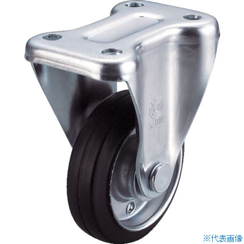 オレンジブック トラスコ中山　TRUSCOユーエイ プレート式 固定 キャスター ゴム 車輪径130mm Jタイプ K型 取付寸法100×56 〔品番:WK130〕[ 注番:2963779]特長●標準的な大型キャスターで、重量物の運搬に数多...