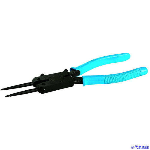 オレンジブック トラスコ中山　TRUSCOメリー スナップリングプライヤ(軸用)JC175B 〔品番:JC175B〕[ 注番:2984555]特長●飛び防止調整・セッティング幅調整機能付です。●ピン差し替え式で、ストレートも斜めにもセットで...