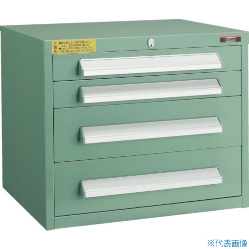 オレンジブック トラスコ中山　TRUSCOTRUSCO WLVR型キャビネット 500X412XH420 引出4段 緑 〔品番:WLVR422〕[ 注番:3011658]特長●オールロックシリンダ錠で一度にすべての引き出しにロックができます...