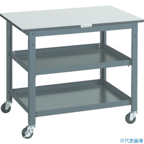 オレンジブック トラスコ中山　TRUSCOTRUSCO WHT型作業台補助テーブルワゴン 900X600XH740 〔品番:WHT6090〕[ 注番:3012832]特長●ワゴンに天板が付いており、天面での作業も可能です。●キャスターは75...