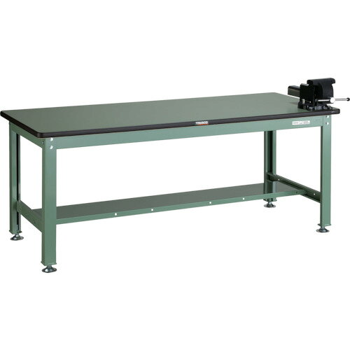 オレンジブック トラスコ中山　TRUSCOTRUSCO 中荷重作業台(1200kg)HW型 1800X750XH740 バイス付 グリーン色 〔品番:RHW1800VRS〕[ 注番:3013961]特長●バイスでワークを固定して作業ができま...