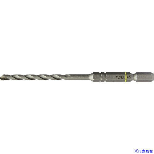 オレンジブック トラスコ中山　TRUSCOVESSEL クッションドリルコンクリート用ACD 4.5mm 〔品番:ACD4.5〕[ 注番:3039901]特長●モルタル・ブロック・レンガ・ALC・石こうボードなどの穴あけ、プラグアンカー挿入...