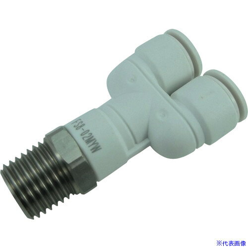 オレンジブック トラスコ中山　TRUSCOチヨダ ファイブSUSメイルブランチワイ 白 8mm・R1/4 〔品番:FS802MYW〕[ 注番:3095142]特長仕様●適合チューブ外径D(mm)：8×8●接続口径：R1/4●六角対辺(mm)...