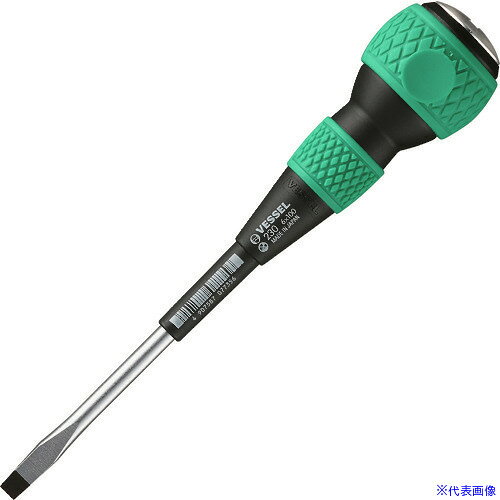 オレンジブック トラスコ中山　TRUSCOVESSEL ボールグリップ貫通ドライバー 230 −6×100 〔品番:2306100〕[ 注番:3095410]特長●ハンマーで叩ける貫通タイプです。●柄は、［［＋］］［［−］］で色分け、オリジ...