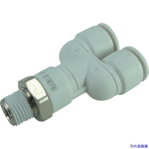 オレンジブック トラスコ中山　TRUSCOチヨダ ファイブメイルブランチワイ W(白)8mm・R1/8 〔品番:F801MYW〕[ 注番:3137104]特長●PBT樹脂を採用し、スパッタ等の延焼事故を防止。●空気圧汎用型継手では初の軽量化...