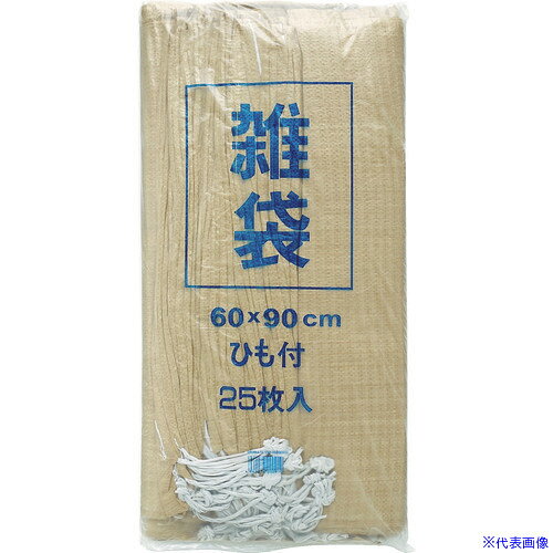 オレンジブック トラスコ中山　TRUSCO萩原 収納袋 雑袋No.209(シボリロープ付) 60cm×90cm ベージュ 〔品番:20925P〕[ 注番:3240568]特長●作業現場での整理整頓に御使用いただけます。●しぼりロープ付です。...