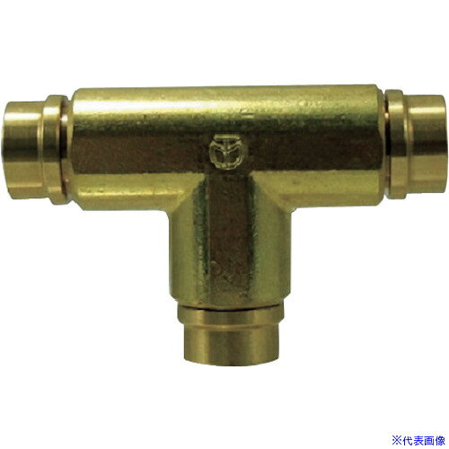 オレンジブック トラスコ中山　TRUSCOチヨダ タッチコネクターFUJI−Hタイプ 鍛造ユニオンティー チューブ径8mm 〔品番:800UTBH〕[ 注番:3247991]特長●溶接環境に適したオール金属製のワンタッチ継手です。仕様●最高...