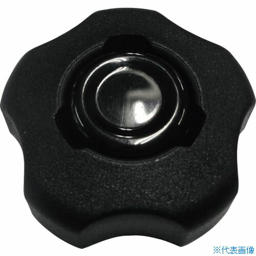 オレンジブック トラスコ中山　TRUSCOコノエ ノブスターN 黒−黒 M8(10個入) 〔品番:KNOBSTARNBB8〕[ 注番:3269986]特長●星型の本体と上部に付けるキャップの2つに分かれています。●市販の六角ボルトか六角ナッ...