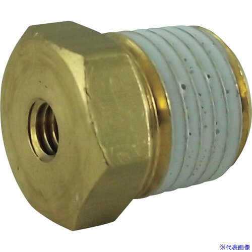 オレンジブック トラスコ中山　TRUSCOチヨダ 配管継手 テラピンコネクター ブッシュ 六角対辺14mm (10個入) 〔品番:02M5B〕[ 注番:3272672]特長●超小型。●ミニチュア。●シール加工（Rねじ部）。仕様●接続口径D1...
