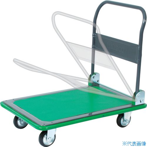 オレンジブック トラスコ中山　TRUSCOTRUSCO ハイグレード運搬車 折りたたみ式 740X460 〔品番:101EBN〕[ 注番:3364020]特長●ハンドルが折りたためることで、使用しない時は積み重ねて保管でき、持運びもできる台...