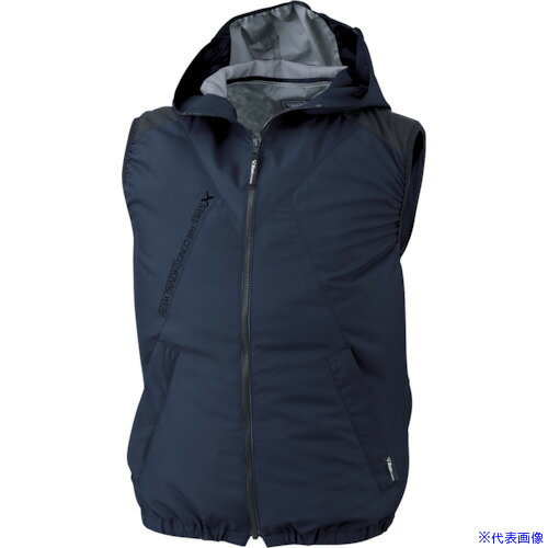 オレンジブック トラスコ中山　TRUSCOXEBEC 空調服遮熱ベスト(フード付き)XE98024−10−3L コン 〔品番:XE98024103L〕[ 注番:3369883]特長●マイナス5度以上の遮熱効果があり、炎天下で長時間作業をされ...