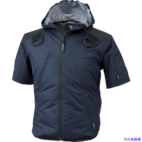 オレンジブック トラスコ中山　TRUSCOXEBEC 空調服遮熱ハーネス半袖ブルゾン(フード付き)XE98105−10−L コン 〔品番:XE9810510L〕[ 注番:3371388]特長●マイナス5度以上の遮熱効果があり、炎天下で長時間...